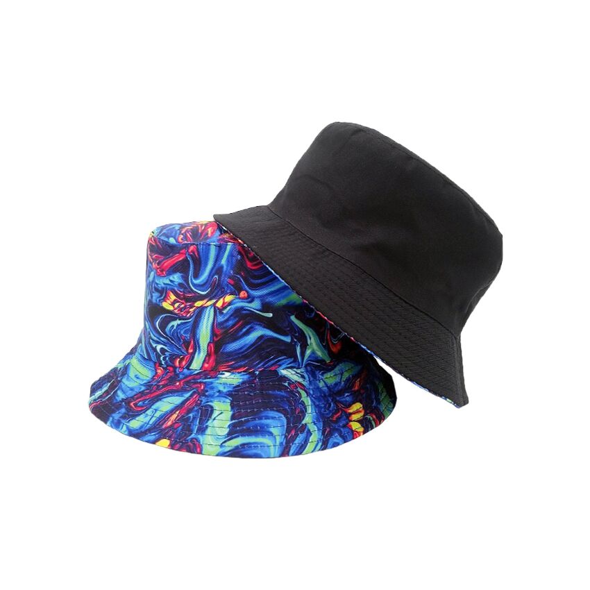 Wholesale Abstract Pattern Double-Sided Bucket Hat