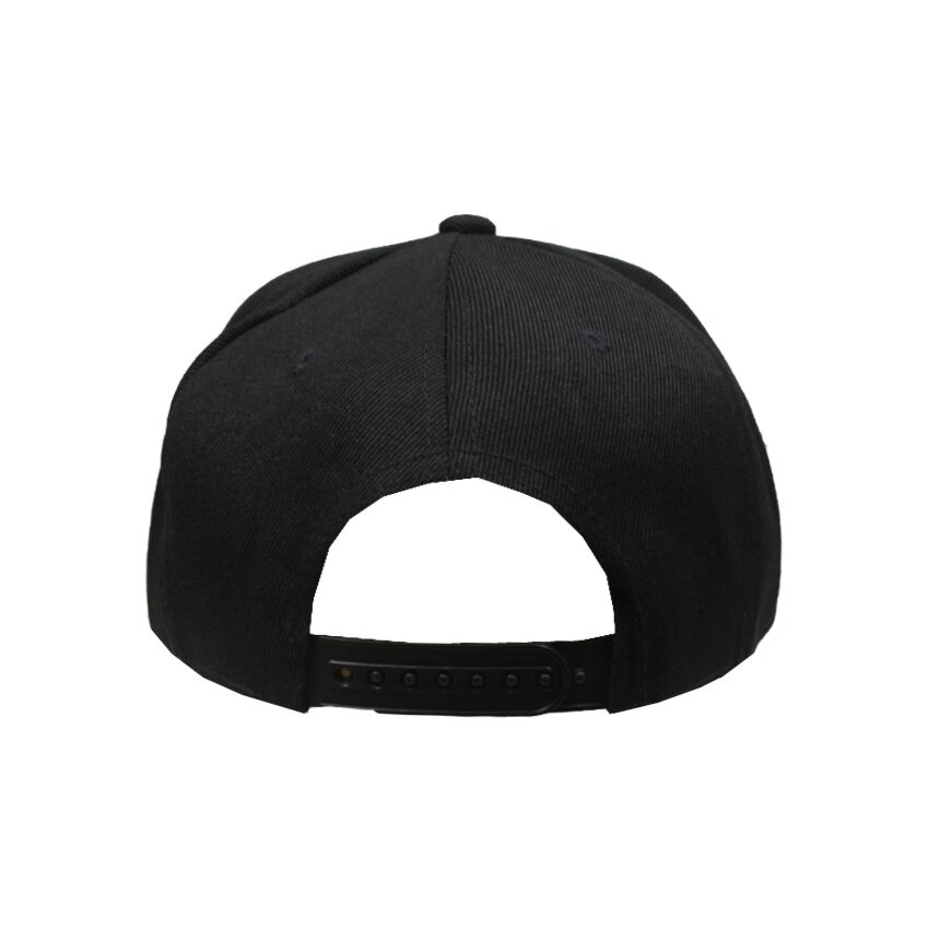 Rainbow Strip Plain Black Snapback Cap - Wholesale