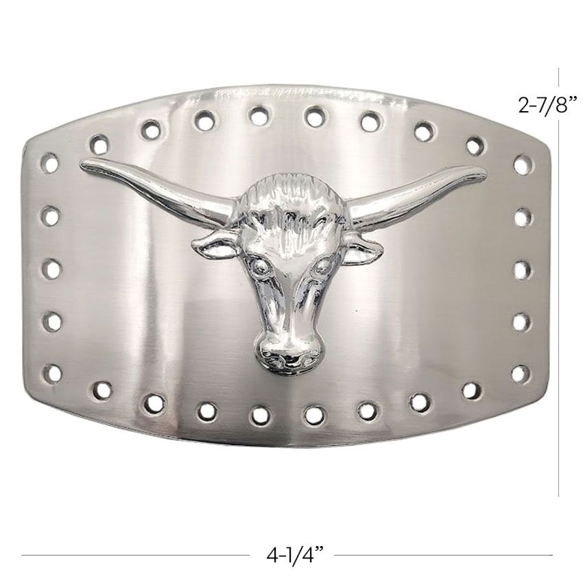 Wide Bull Belt Buckle - Bulk Savings Available