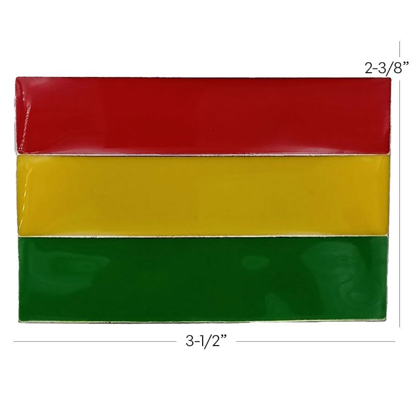 Ethiopia Rasta Flag Belt Buckle - Bulk & Wholesale