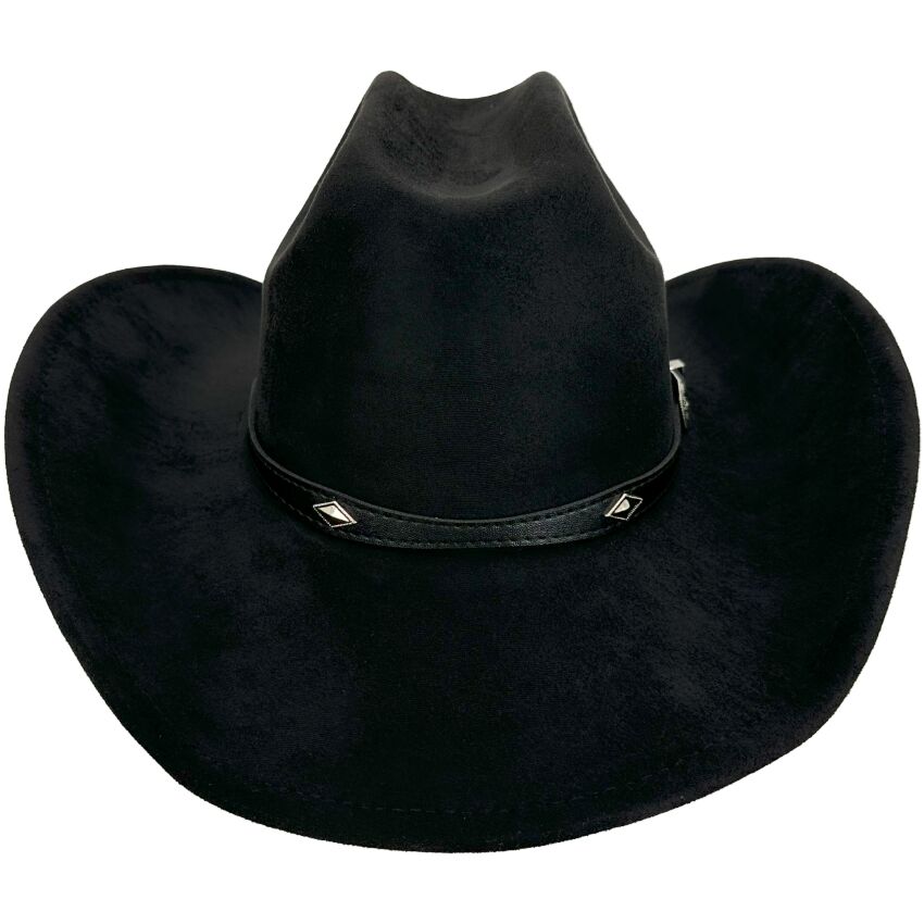 Wholesale Black Felt Cowboy Hats with Diamonds on Band
