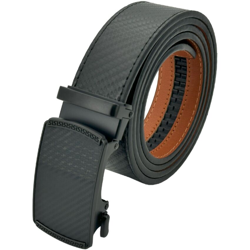 Black Ratchet Belt for Men - Sleek, Adjustable Style