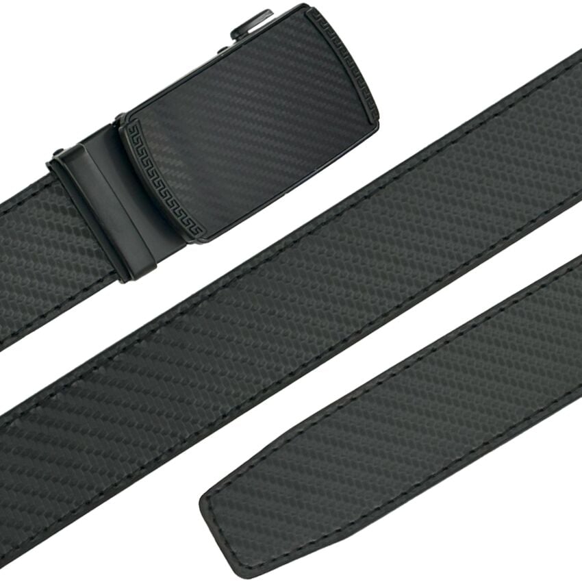 Black Ratchet Belt for Men - Sleek, Adjustable Style