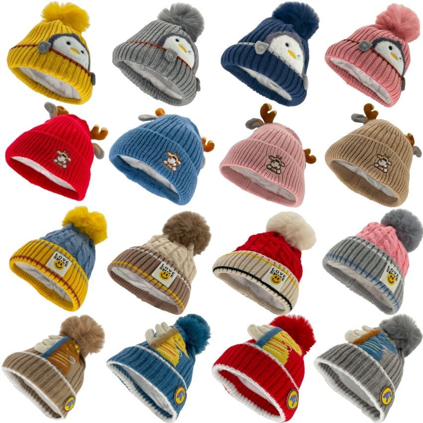 Wholesale Childrens Winther Hats Set - Assorted Styles