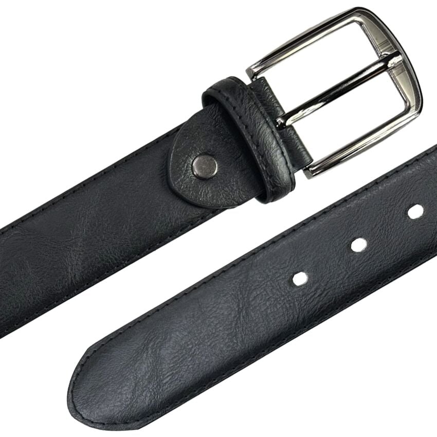 Men's Classic Black Leather Belt - Mixed sizes. Buy in Bulk!