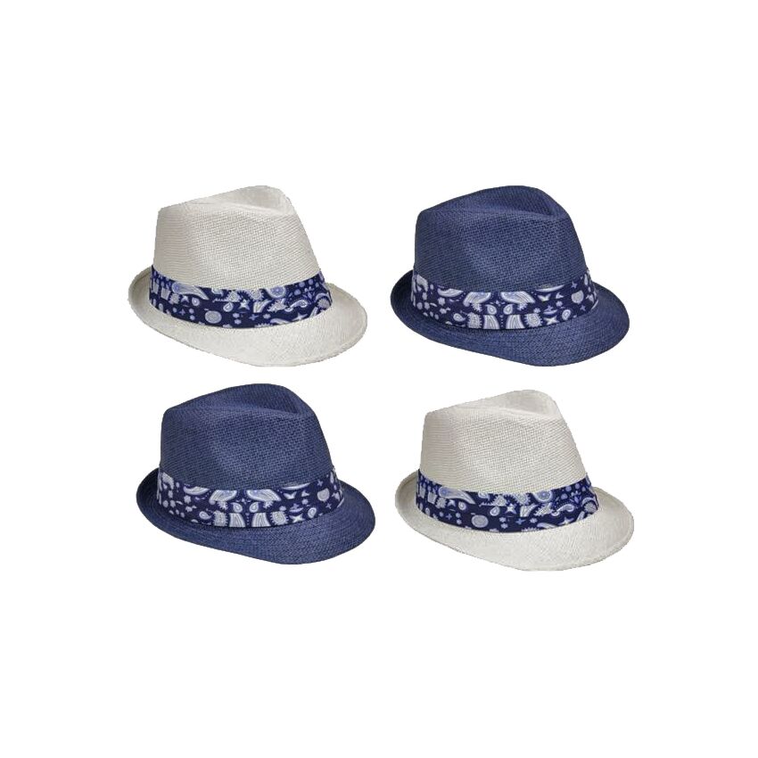 Bulk Classic Gentleman Paisley Banded Trilby Fedora Hat