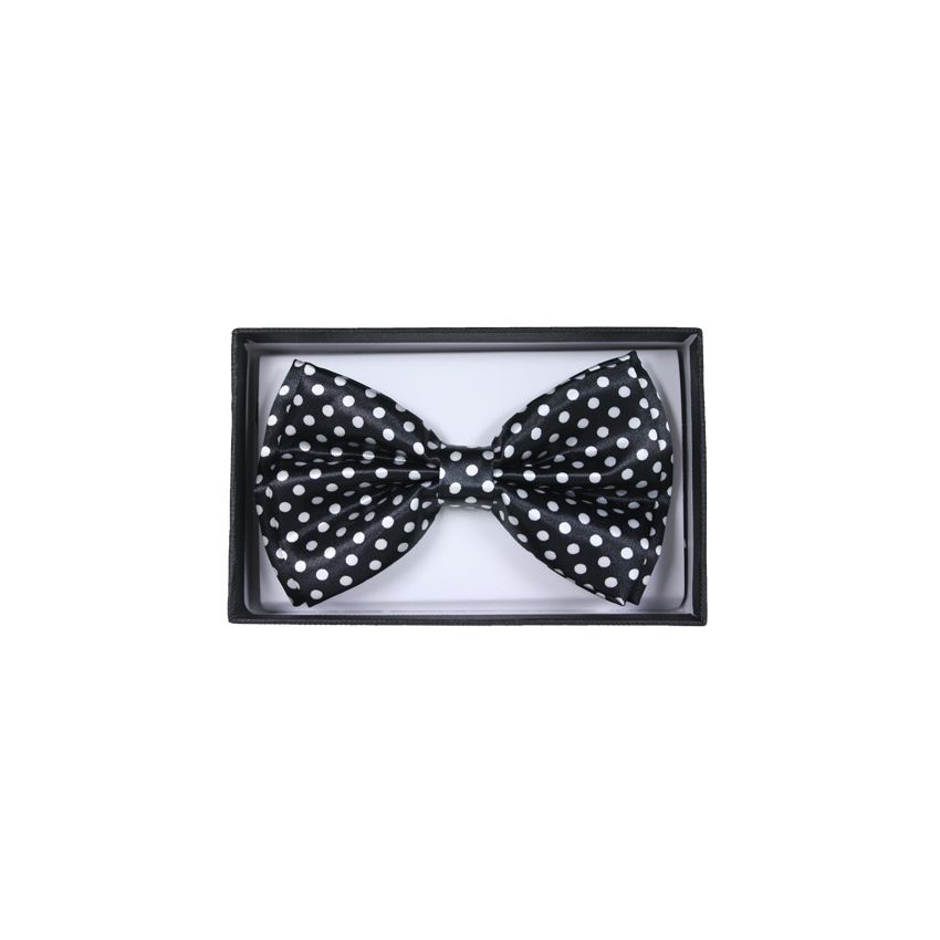 White Polka Dot Bowtie - Bulk Discounts