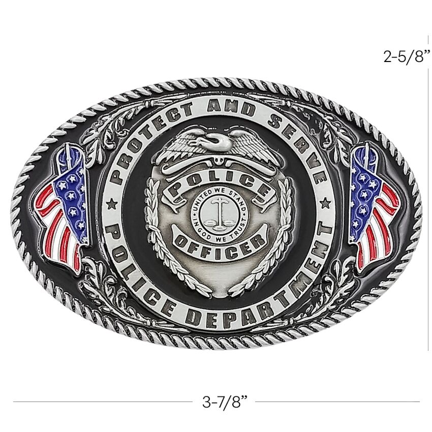 Police Belt Buckle - Police Emblem Edition