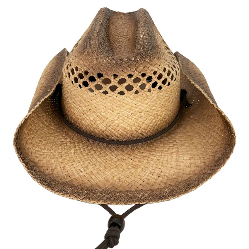Wholesale Raffia Straw Cowboy Hats with Plain Band