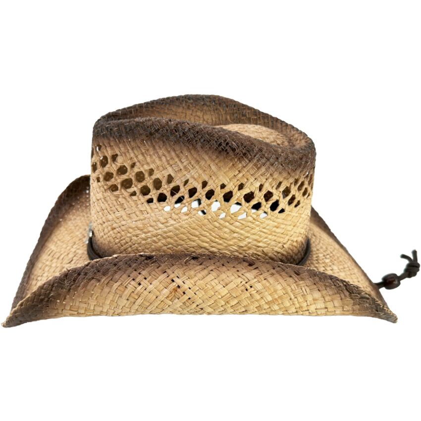 Straw Cowboy Hats Wholesale with Bull Buckle and Strap
