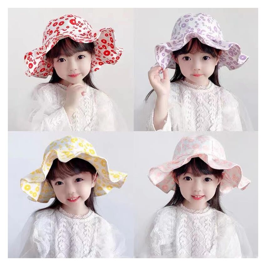 Circle Flower Sun Hat Set for Baby and Kids - Bulk