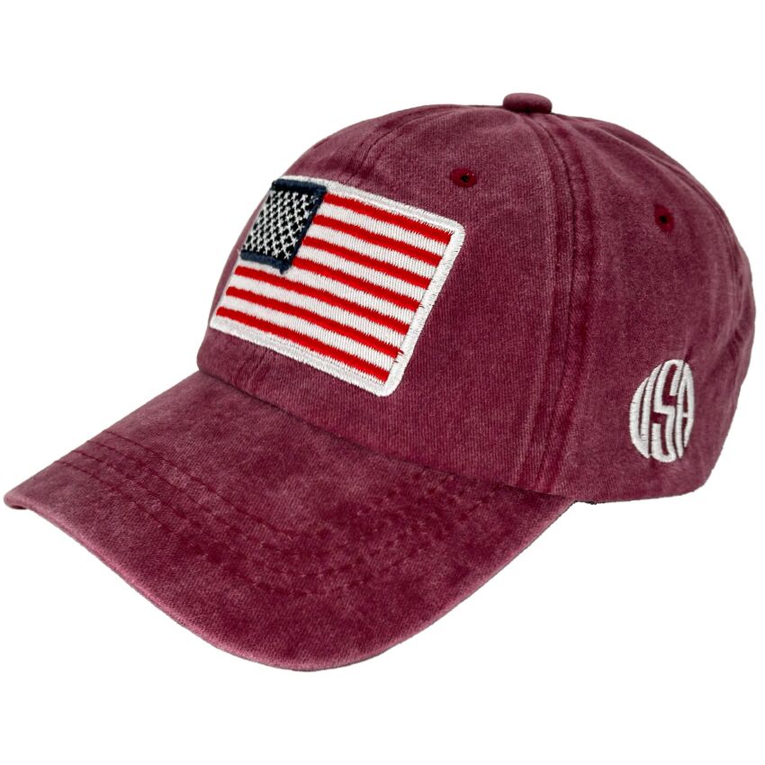 Wholesale Vintage Distressed Baseball Caps - USA Flag Design