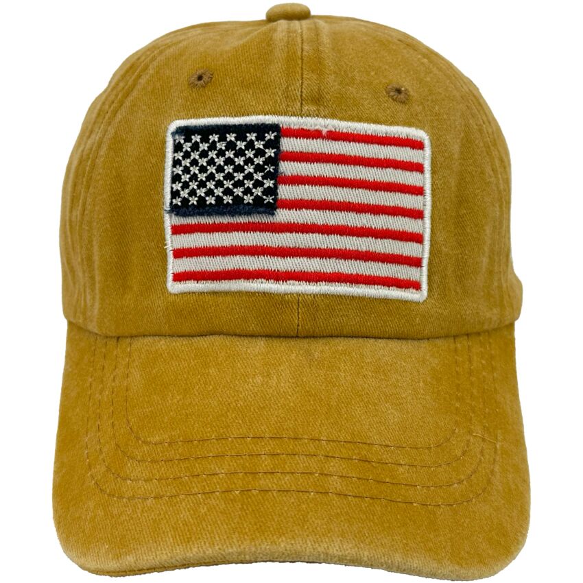 Wholesale Vintage Distressed Baseball Caps - USA Flag Design