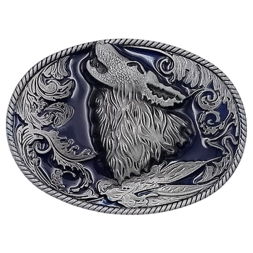 Blue Wolf Belt Buckle - Wholesale & Bulk Deals