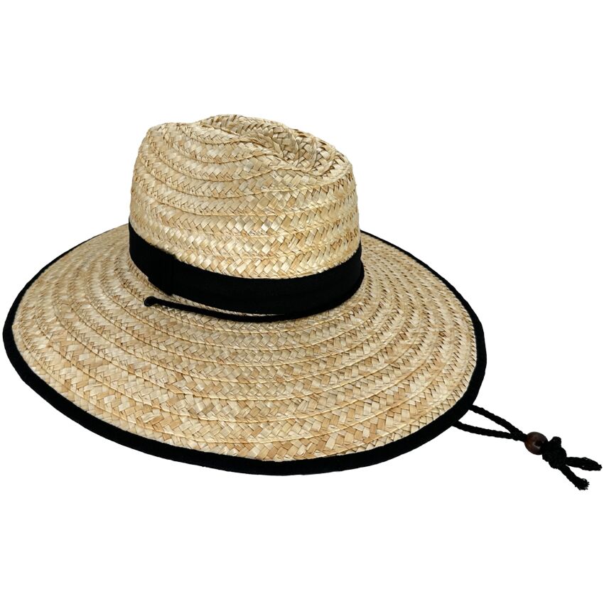 Wholesale Natural Palm Straw Summer Hat for Men - Assorted Border Brim