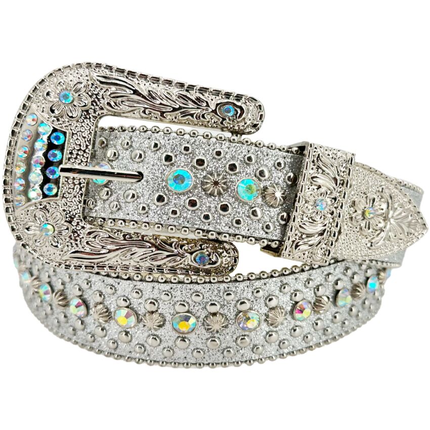 Wholesale Rhinestone Belts in Bulk - Silver Bling