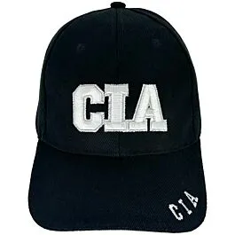 Bulk CIA Embroidered Black Baseball Cap - Adjustable