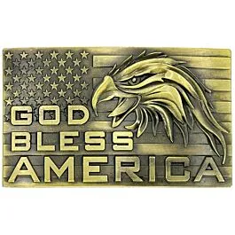 Wholesale God Bless America Eagle Belt Buckle