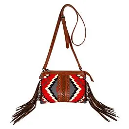 Western Handbags Wholesale Selection with Red Aztec Design